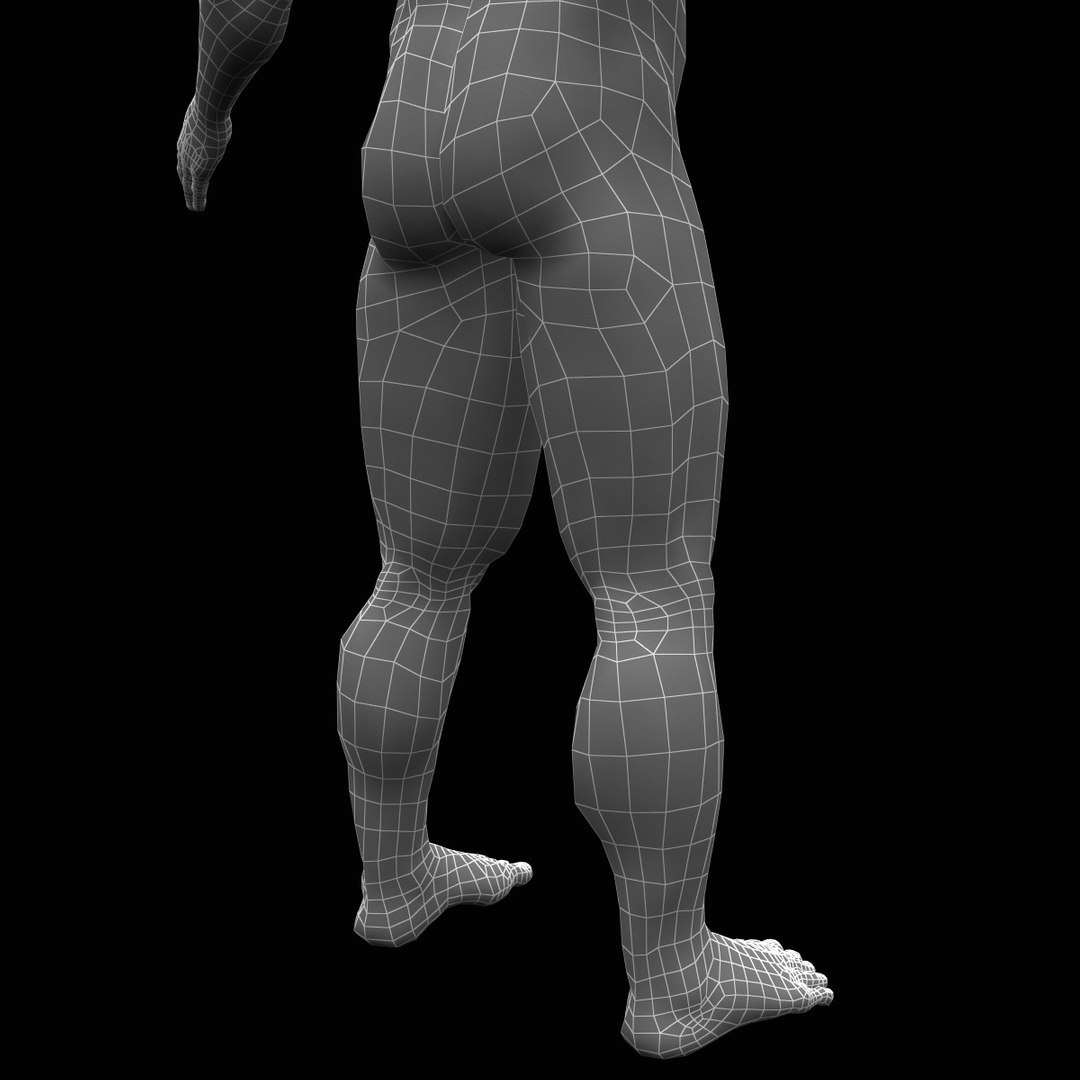 3d bodybuilder character man