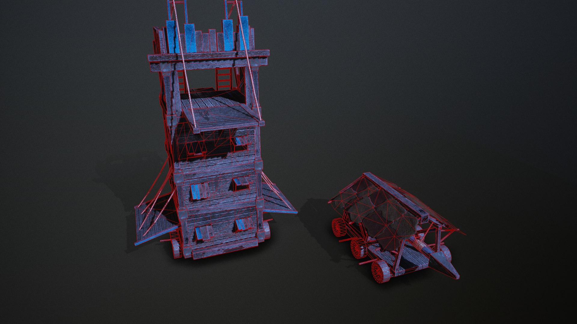 Siege Tower Battering-ram Low-poly Model - TurboSquid 1749863