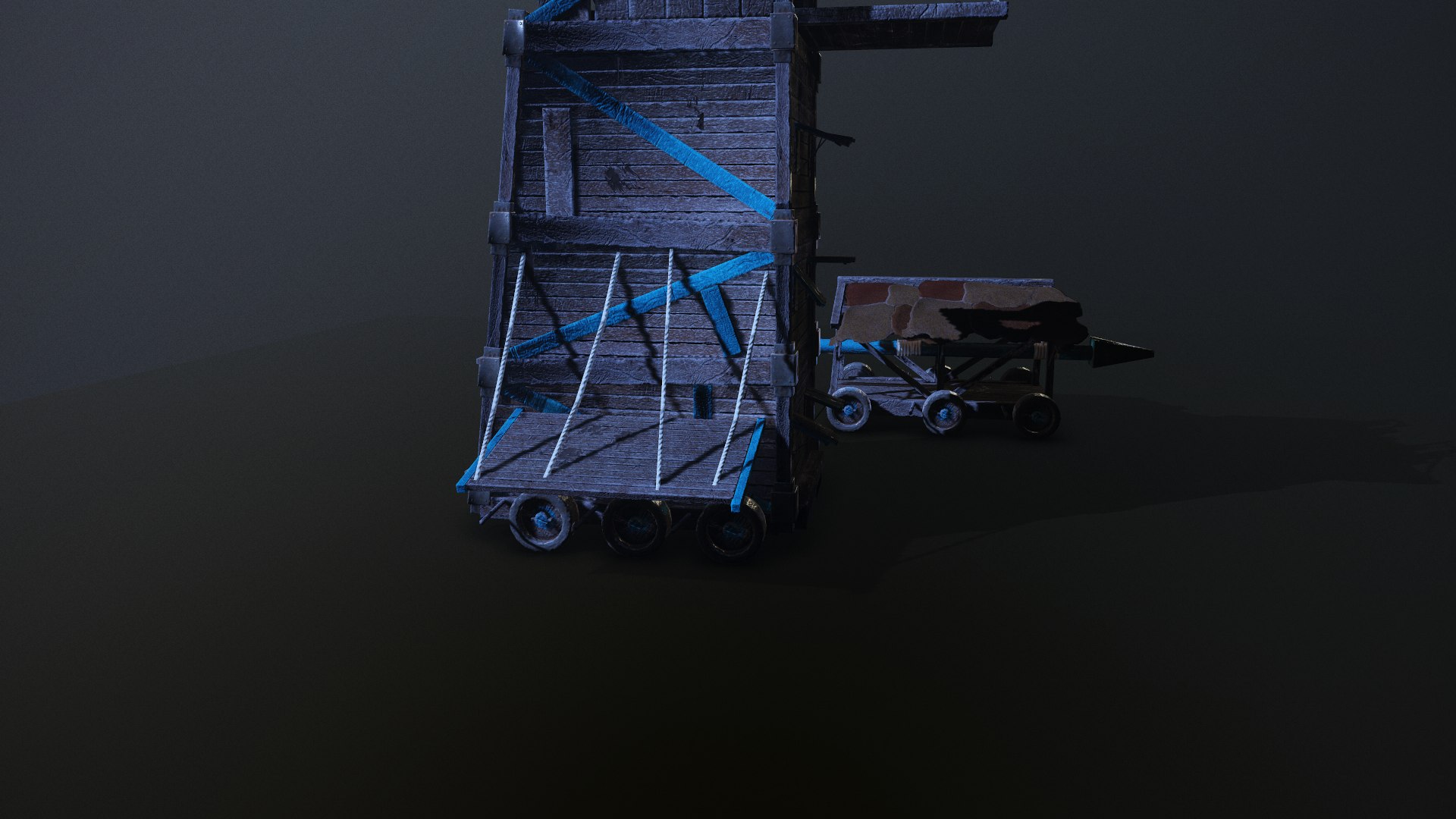 Siege Tower Battering-ram Low-poly Model - TurboSquid 1749863