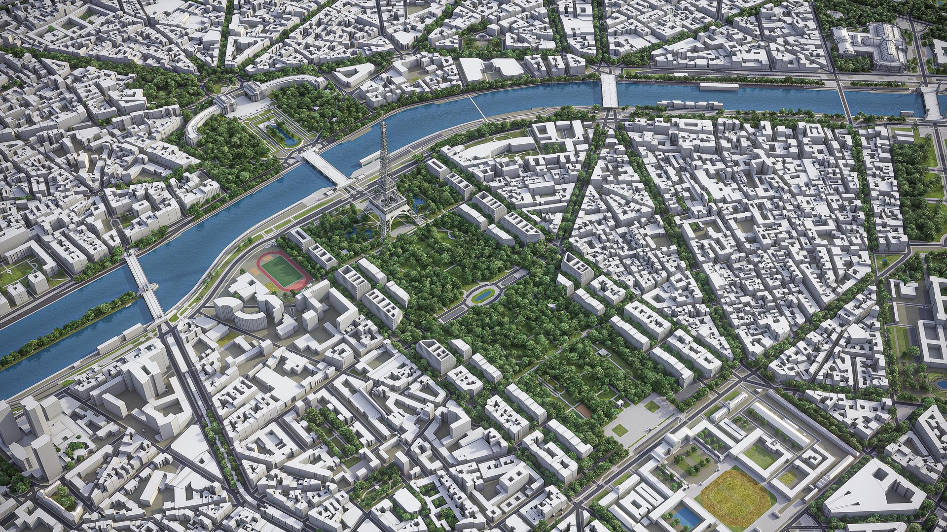 3D Paris City - TurboSquid 1332226
