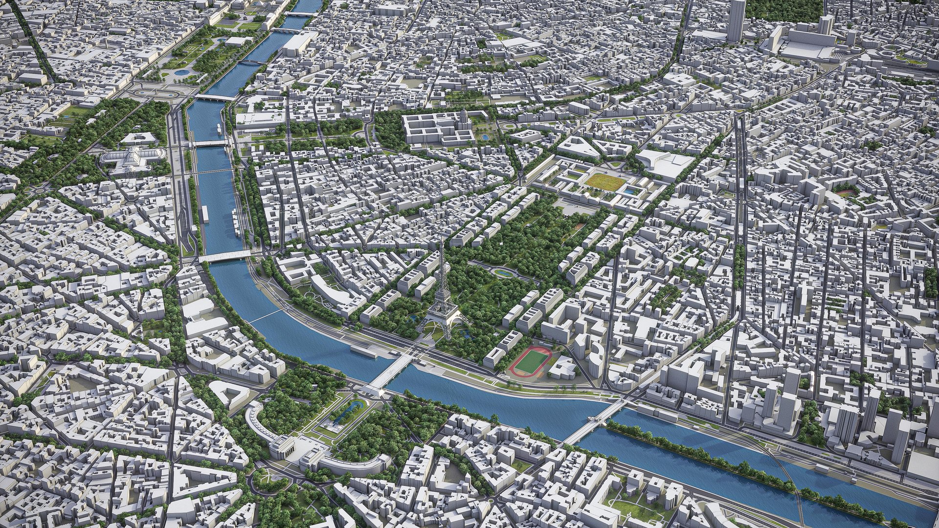 3D Paris City - TurboSquid 1332226