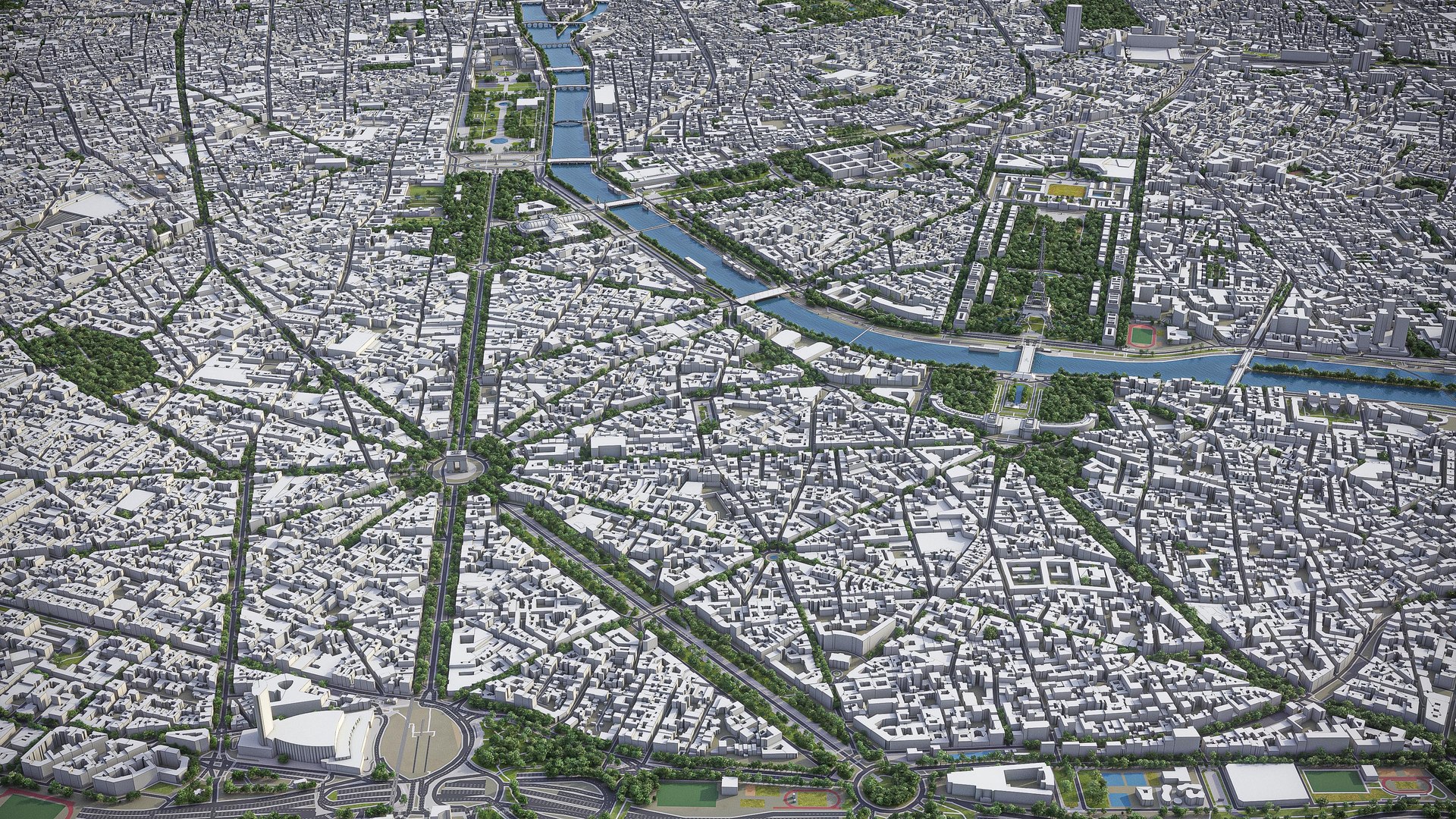 3D Paris City - TurboSquid 1332226