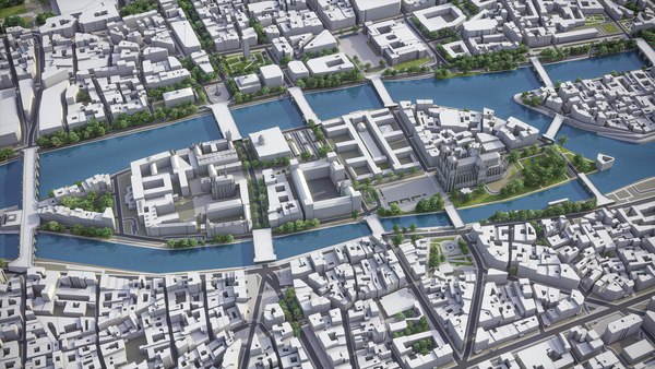 modelo 3d París - Colección completa de ciudades y suburbios ...