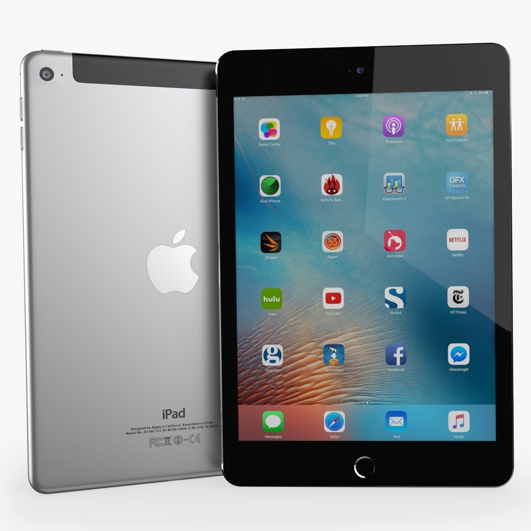 Ipad Mini 4 3d Model