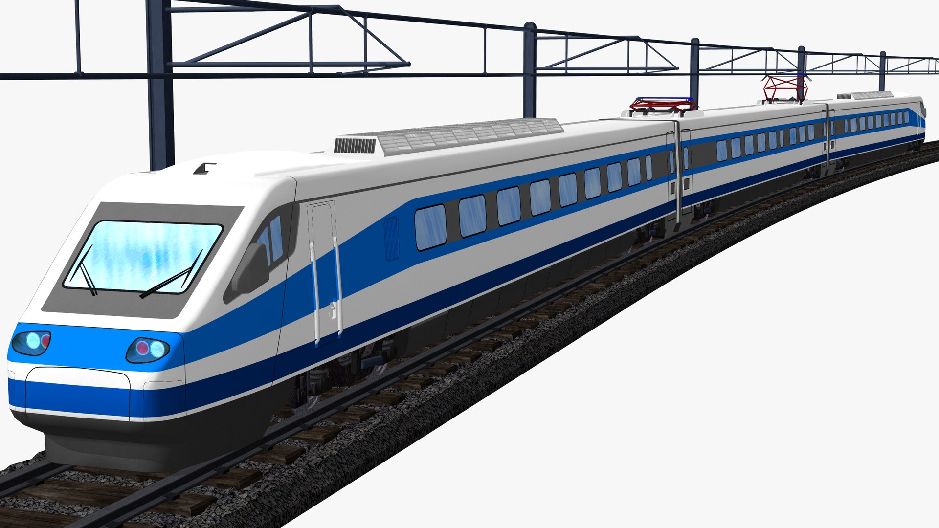 Slovenian Sz Series 310 Electric Passenger Train Pendolino 3D Model ...