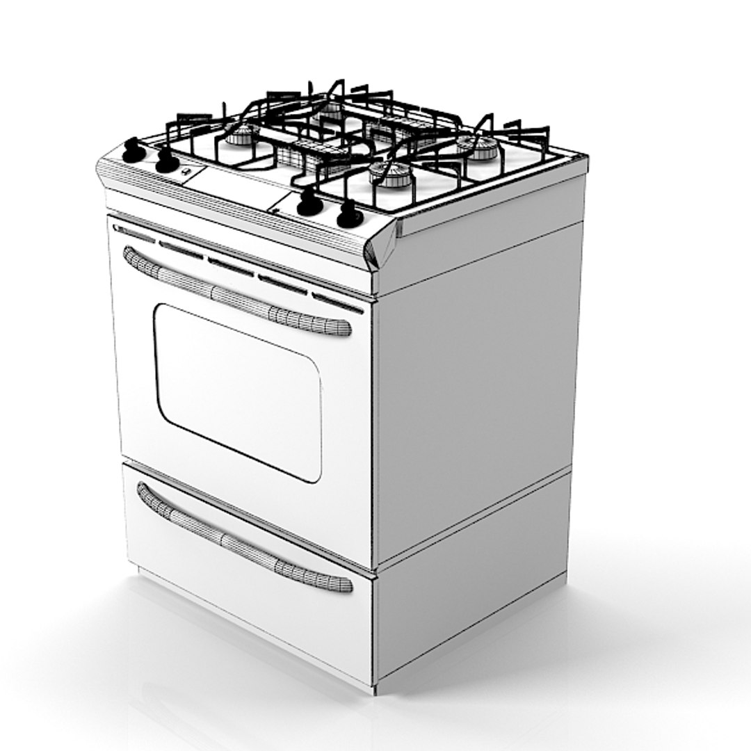 3d Model General Electric Kitchen Stove