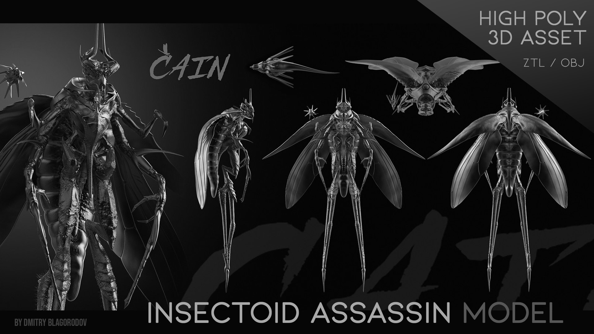 Insectoid Assassin 3D - TurboSquid 1628365
