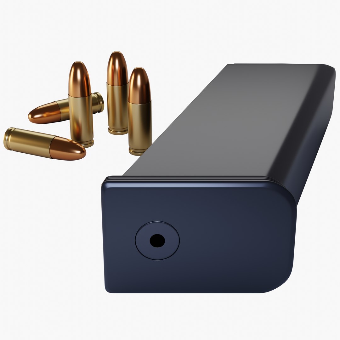 9mm Cartridge Magazine 3D Model - TurboSquid 2029649