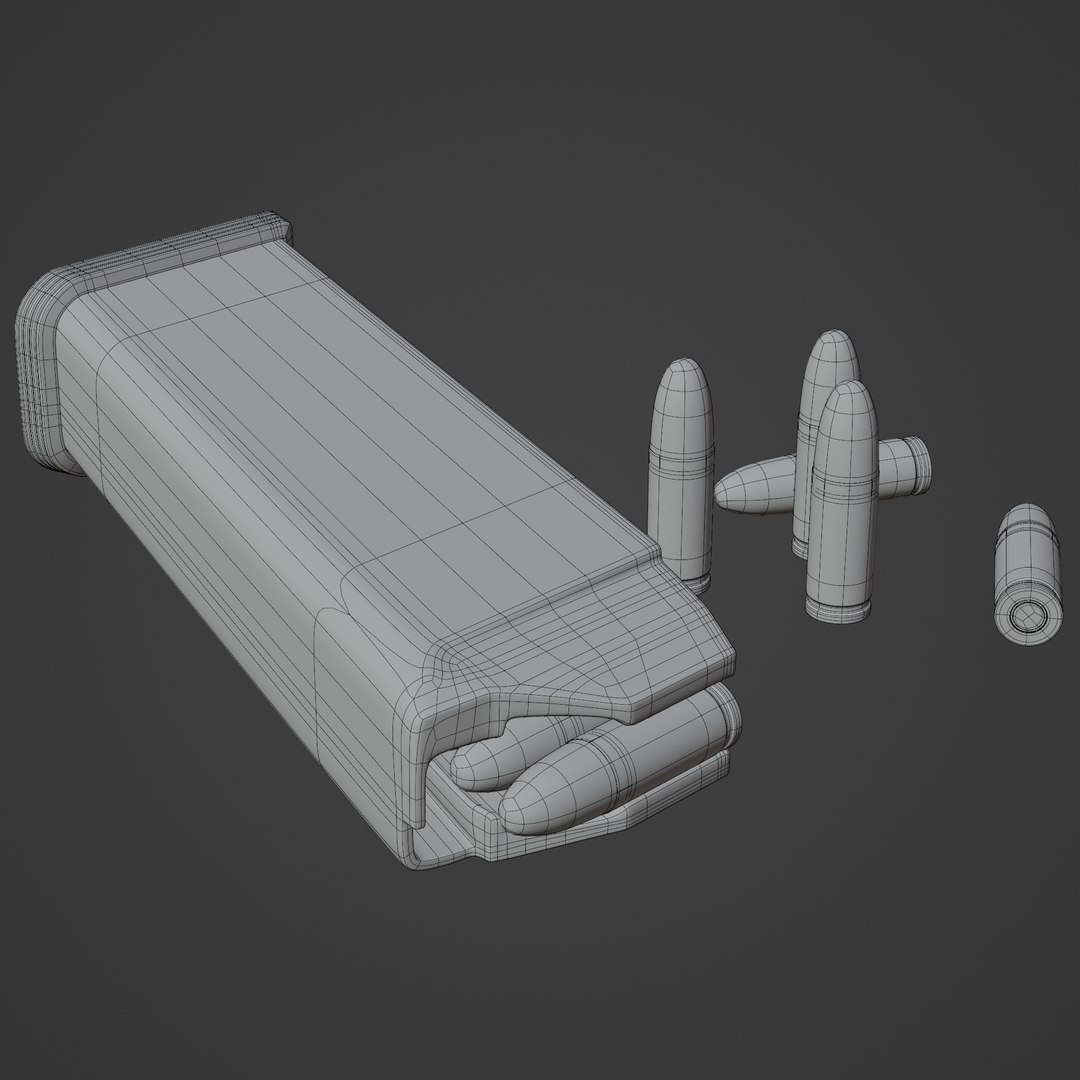 9mm Cartridge Magazine 3D Model - TurboSquid 2029649