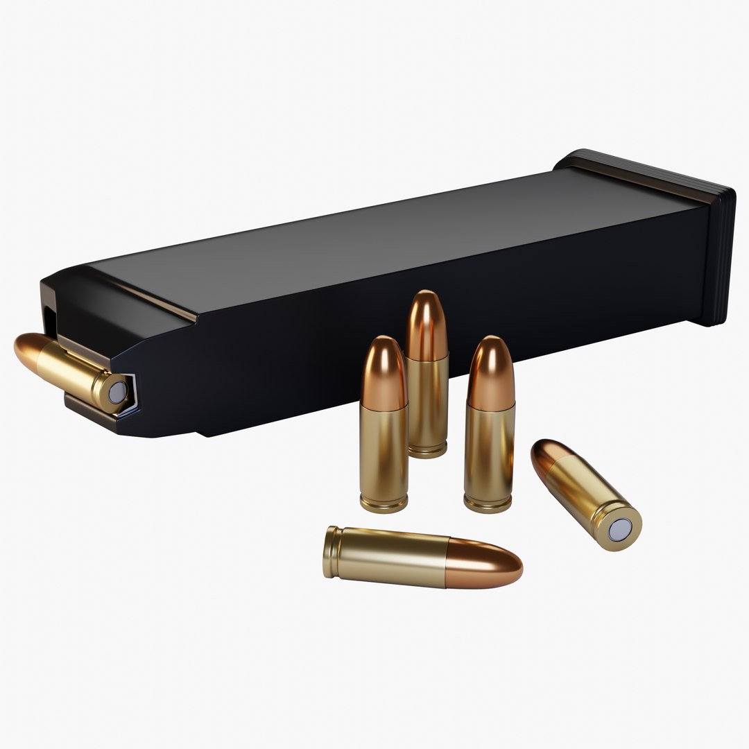 9mm Cartridge Magazine 3D Model - TurboSquid 2029649