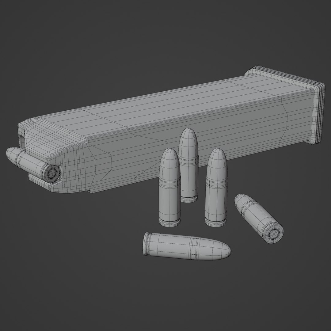 9mm Cartridge Magazine 3D Model - TurboSquid 2029649