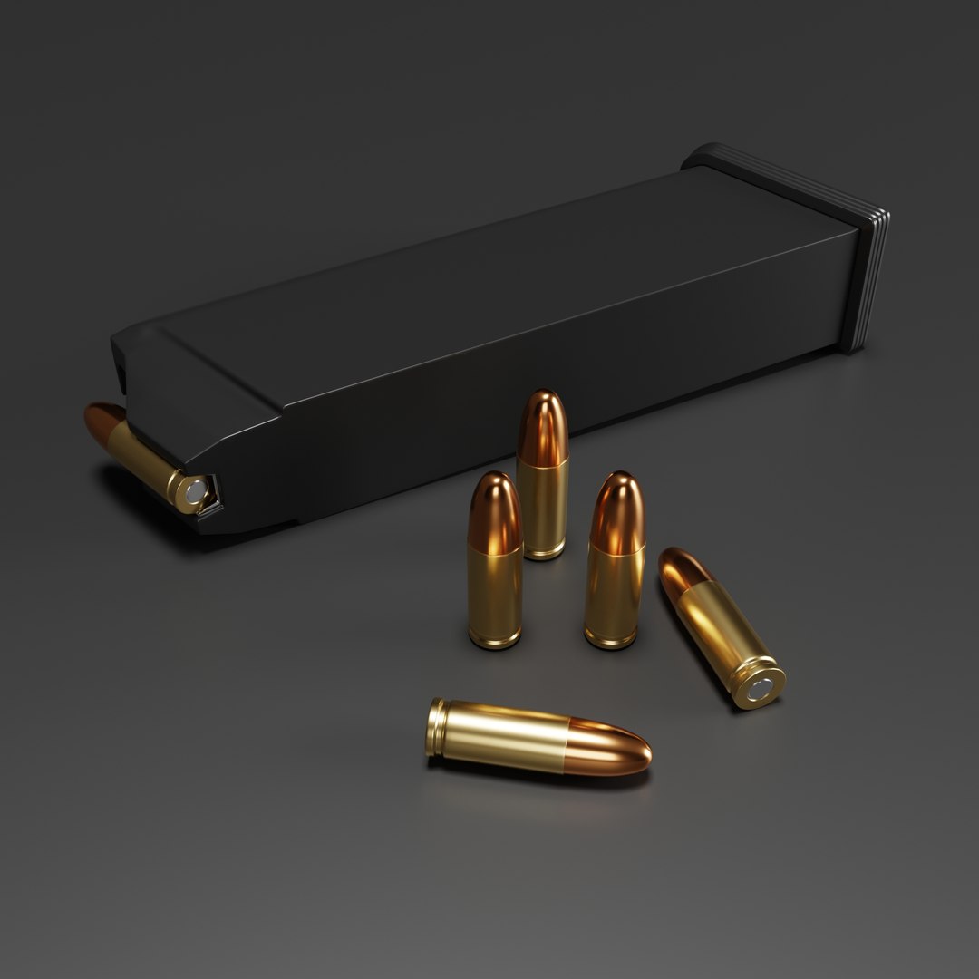 9mm cartridge magazine 3D model - TurboSquid 2029649