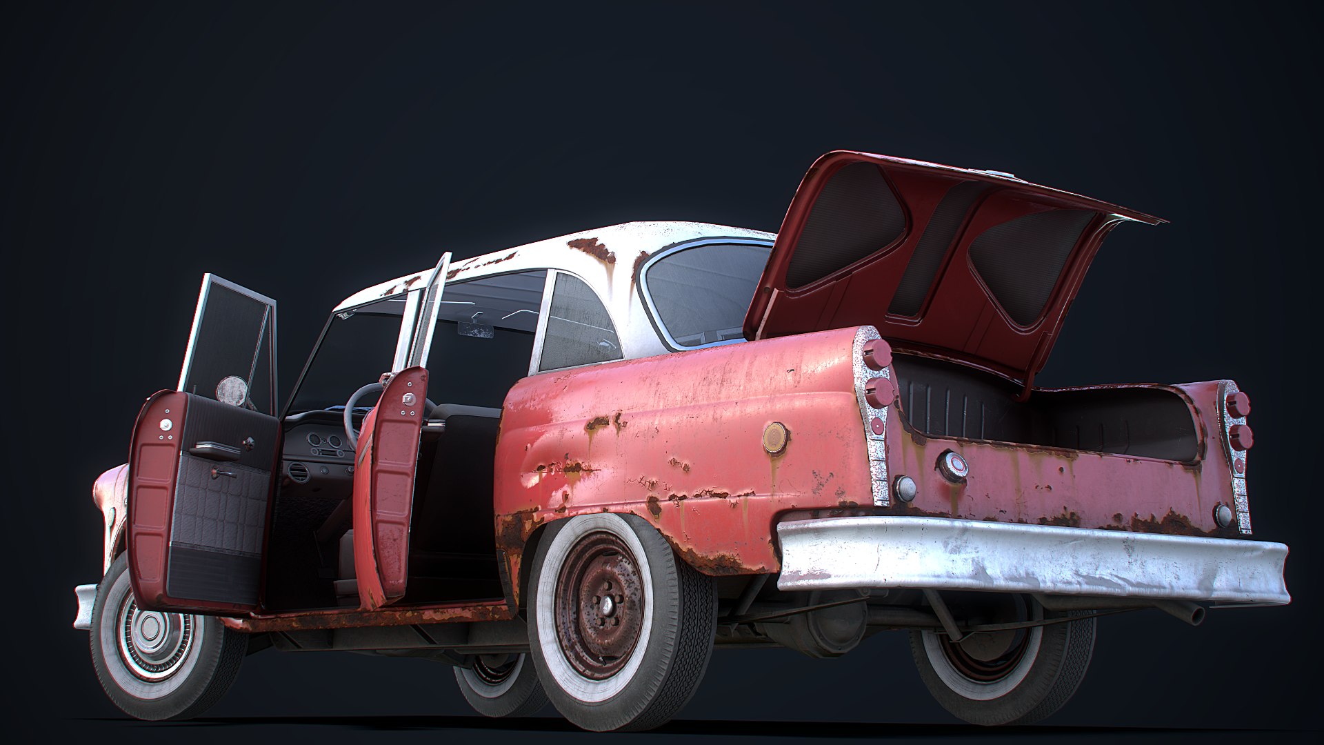3D Old Classic Sedan - TurboSquid 1744053