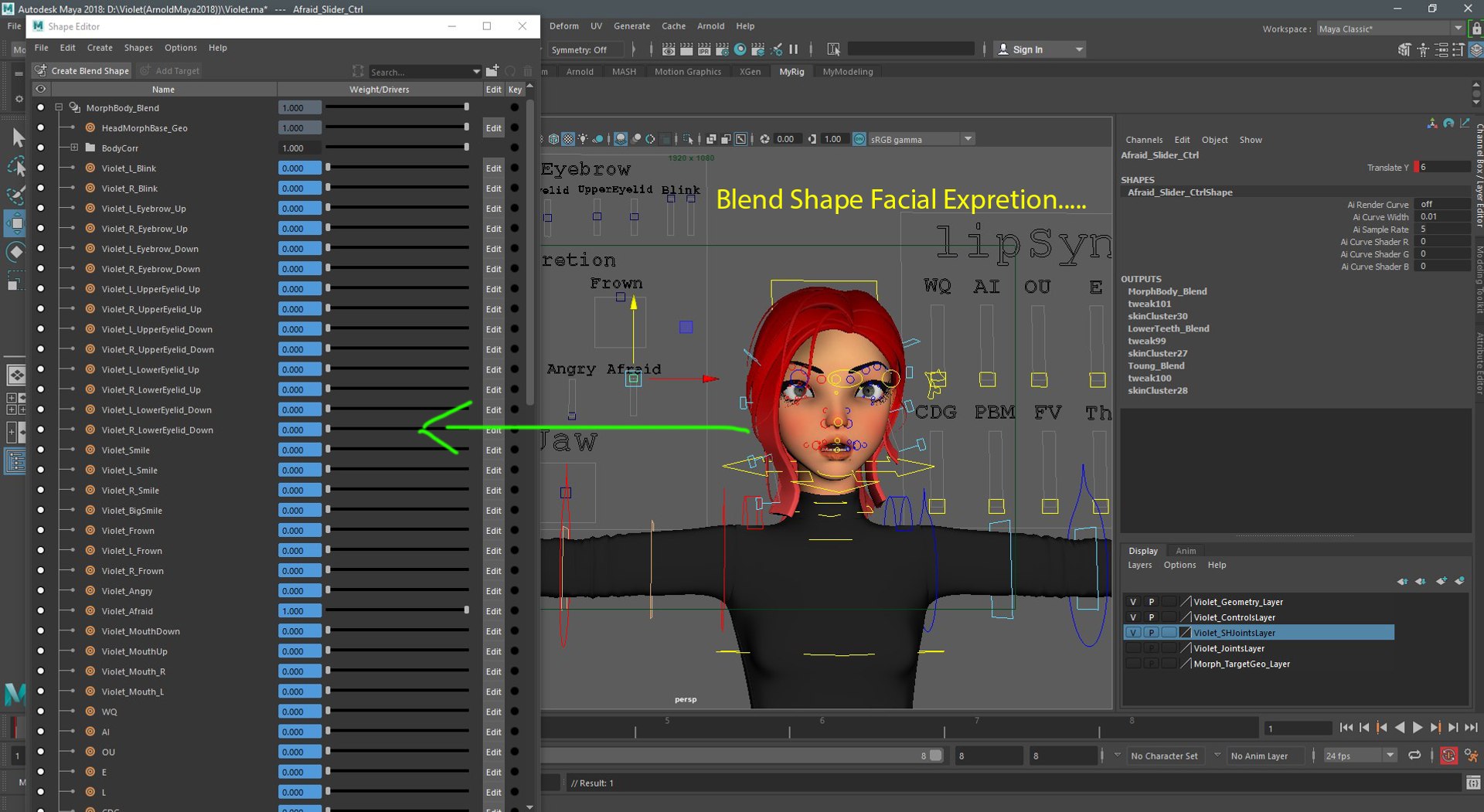 3D Violet Cartoon Character - TurboSquid 1601034