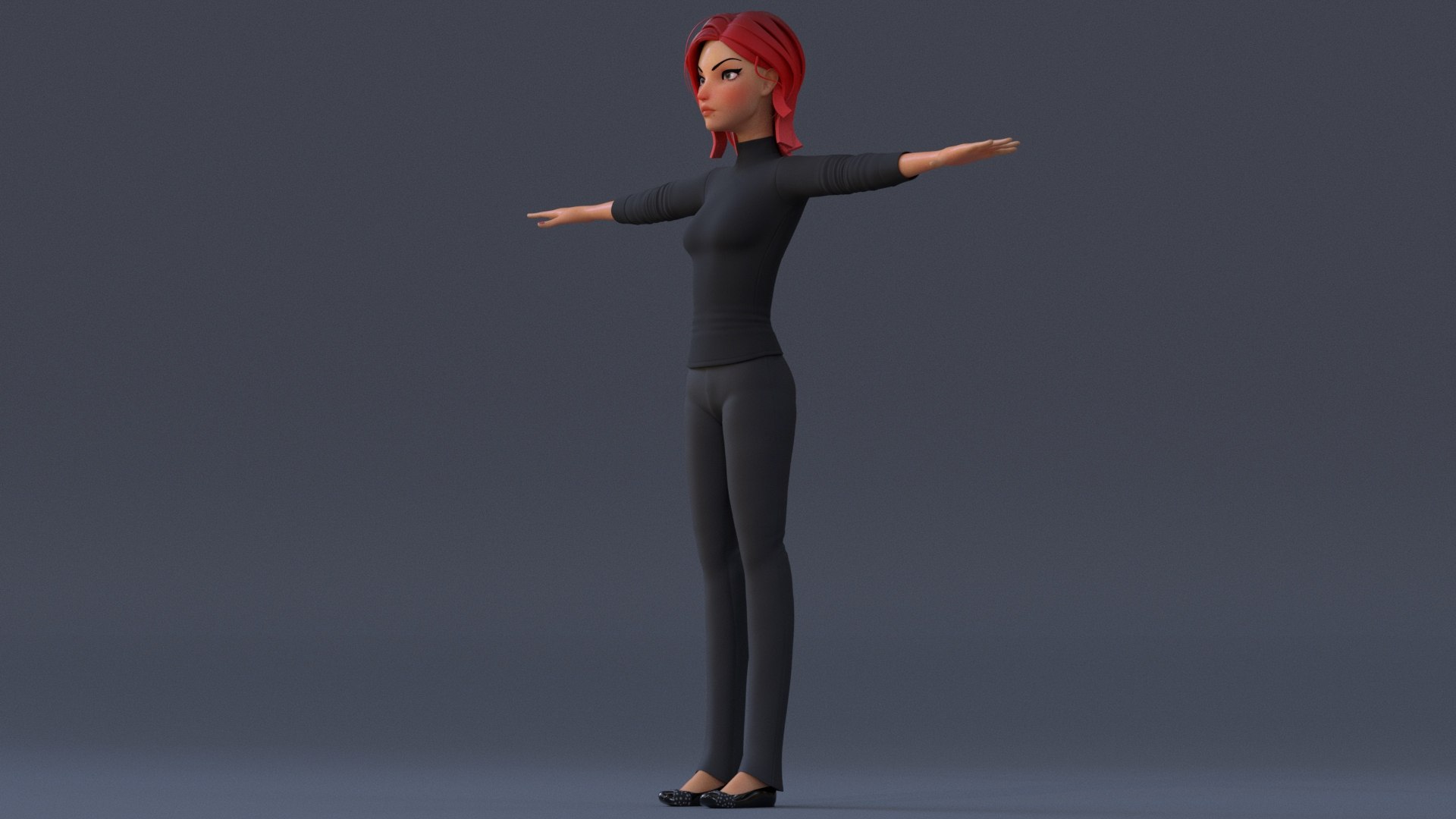 3D violet cartoon character - TurboSquid 1601034
