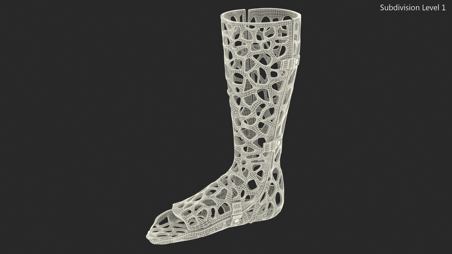 3D-Printed Orthopedic Cast Leg Yellow 3D model - TurboSquid 1900344