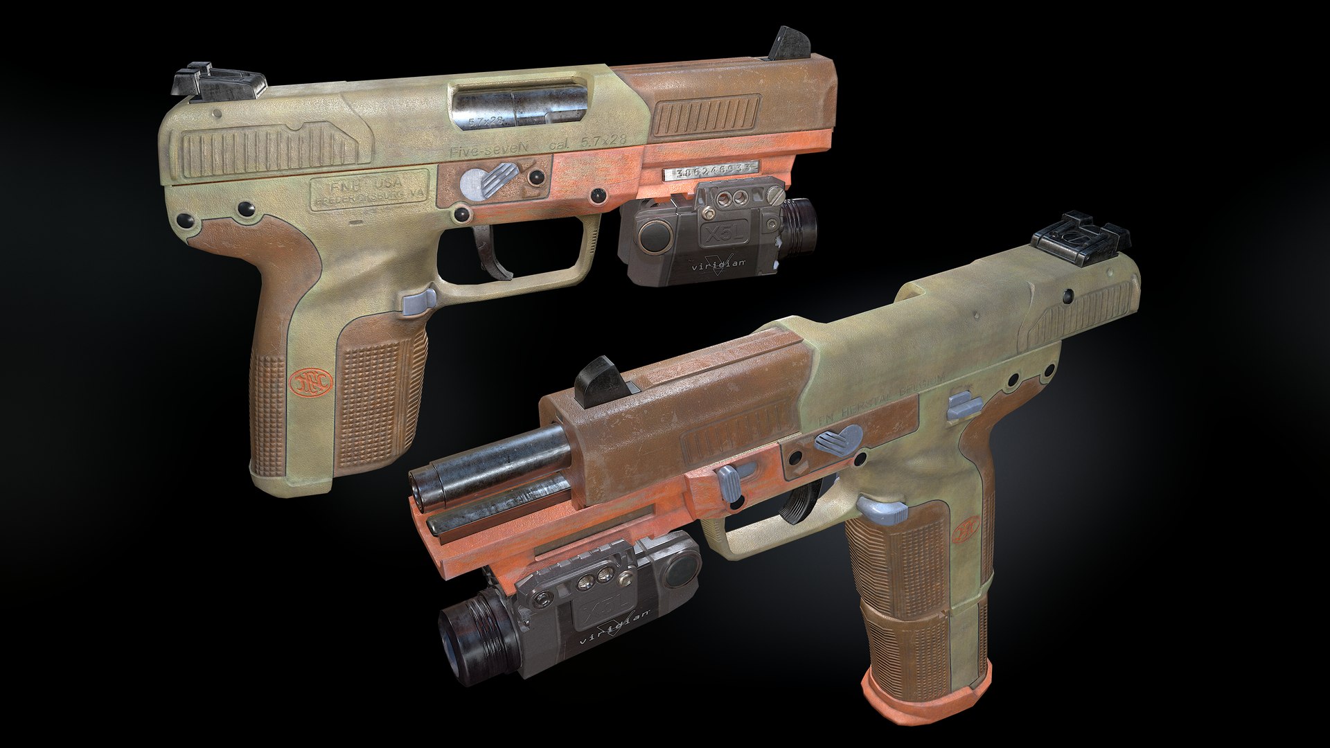 Fn Five-seven Handgun Gun Games 3D - TurboSquid 1540097