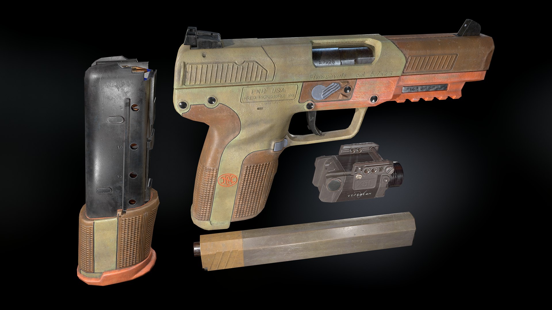 Fn Five-seven Handgun Gun Games 3D - TurboSquid 1540097