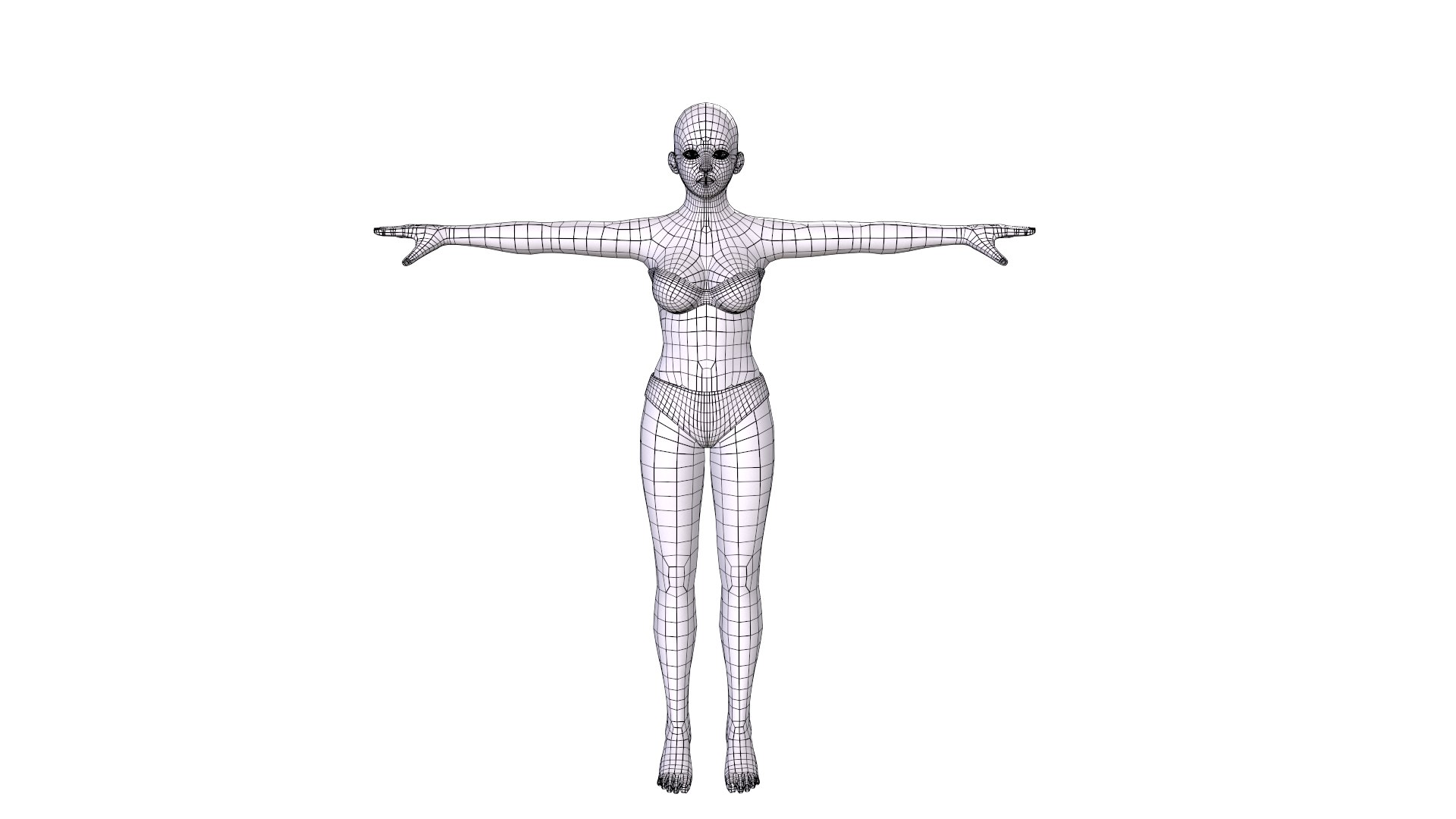 3D Female Stylized Base - Game Ready - TurboSquid 2311621