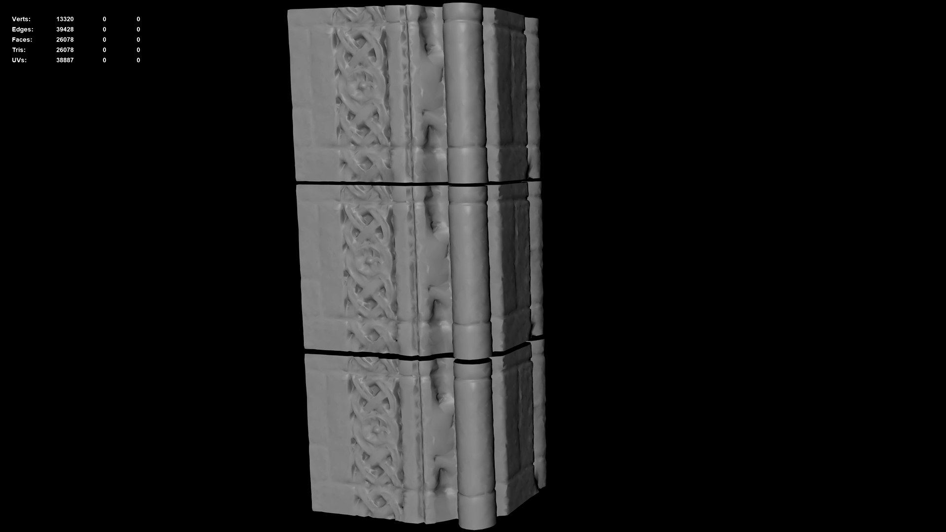 Pillar Ornament Wall Middle Ages Castle Photogrammetry 3D Model ...