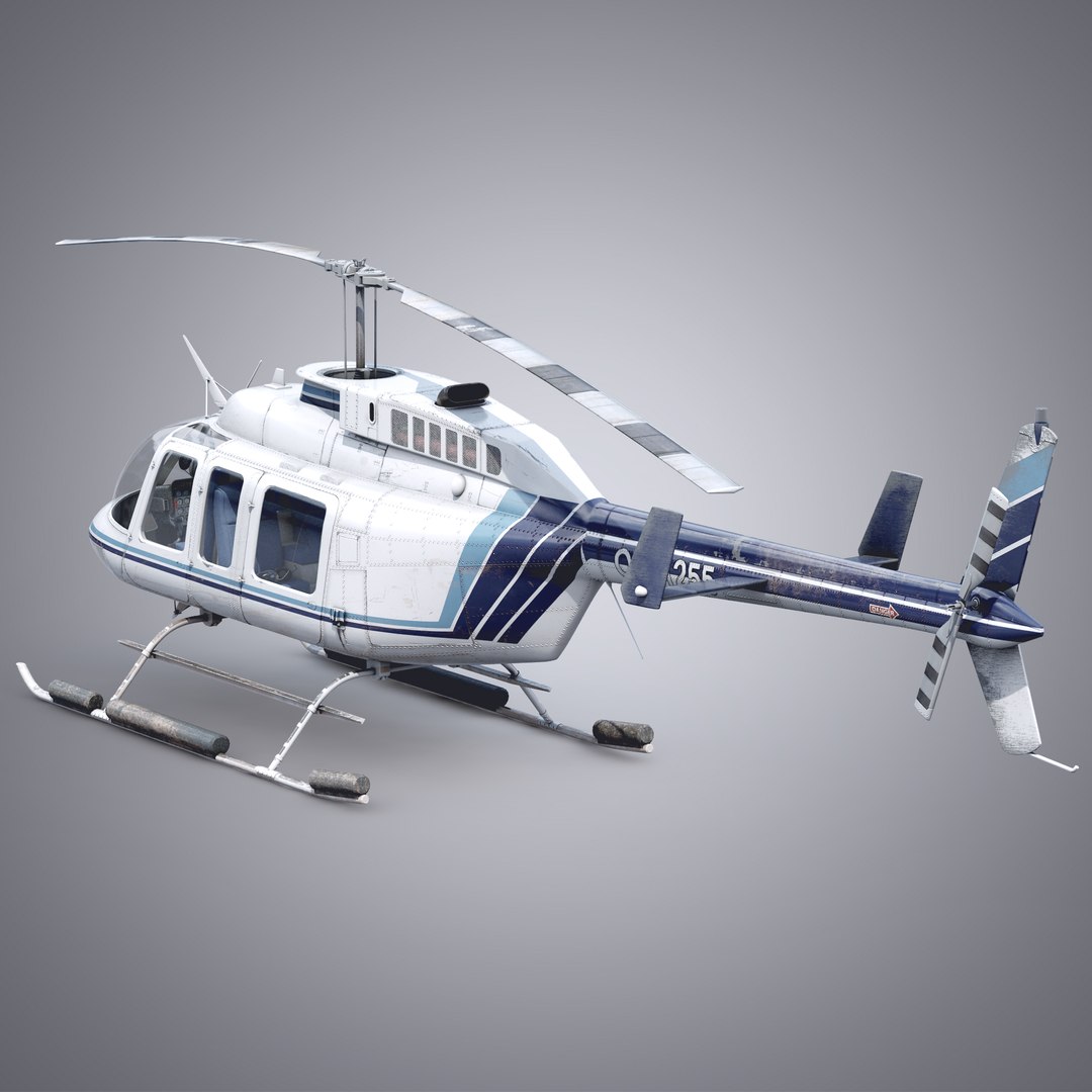 3d Model Helicopter Bell 206l