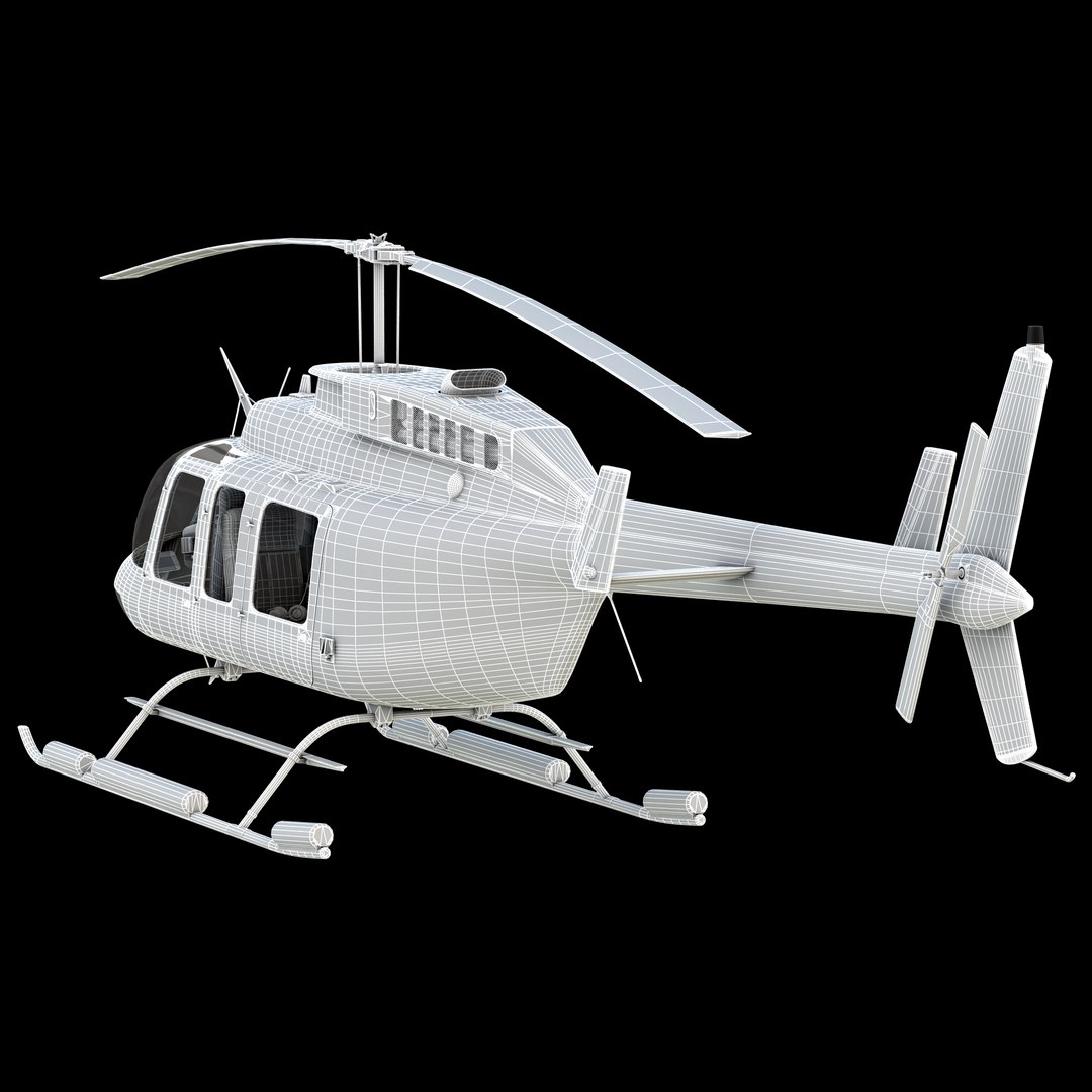 3d Model Helicopter Bell 206l