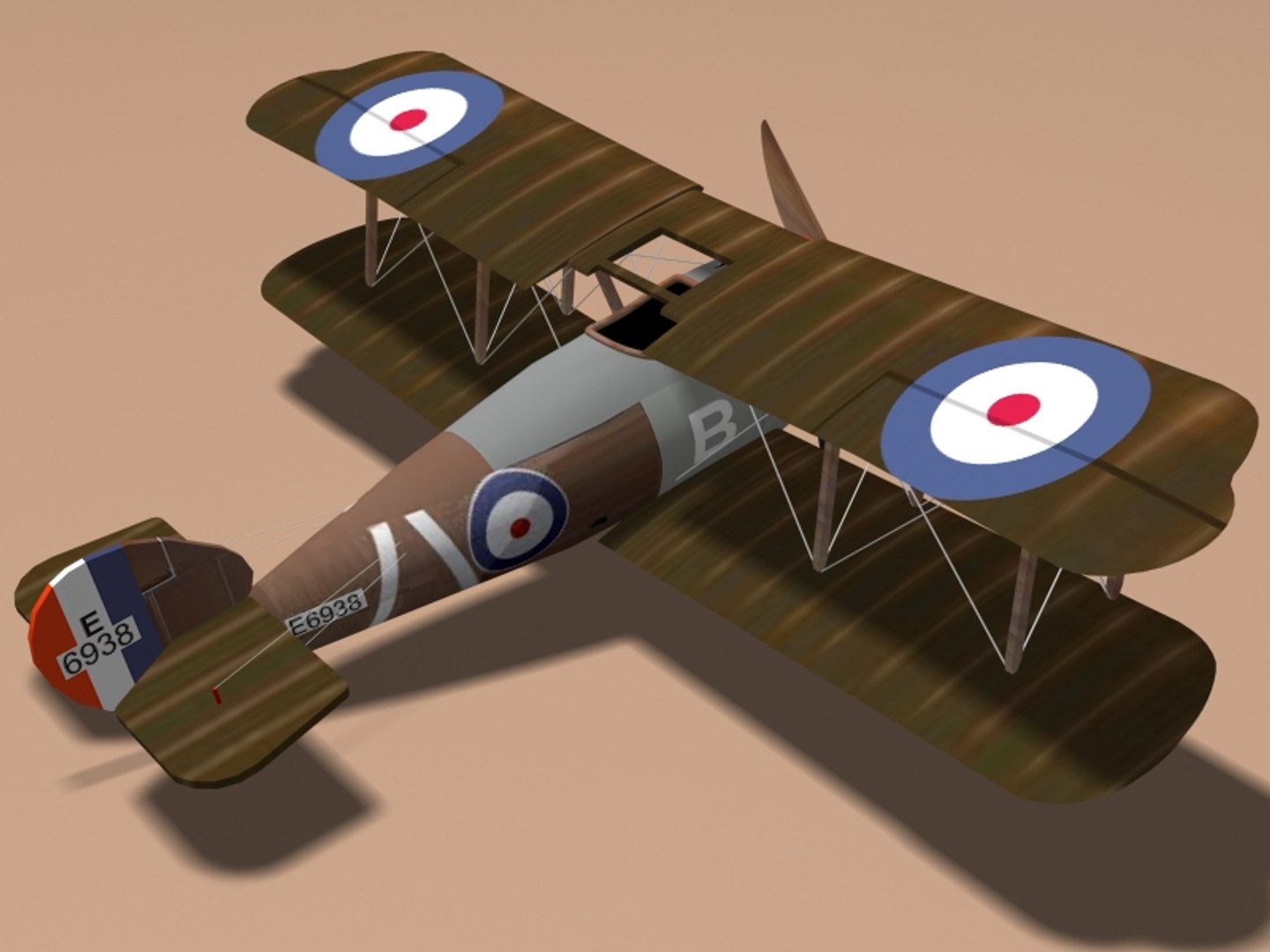 Sopwith Snipe Fighter Plane 3d Model