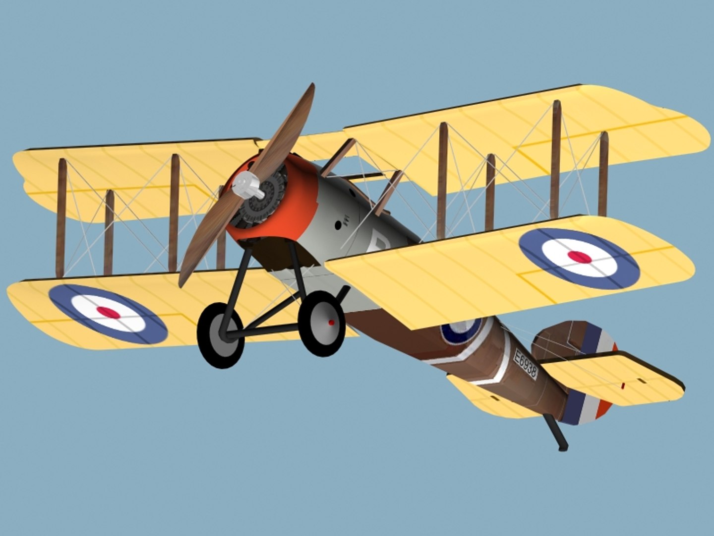 Sopwith Snipe Fighter Plane 3d Model
