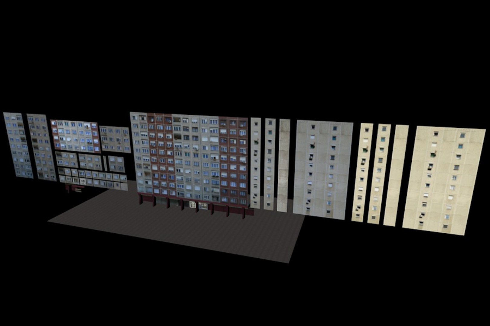 Modular Set Build Blocks 3d 3ds