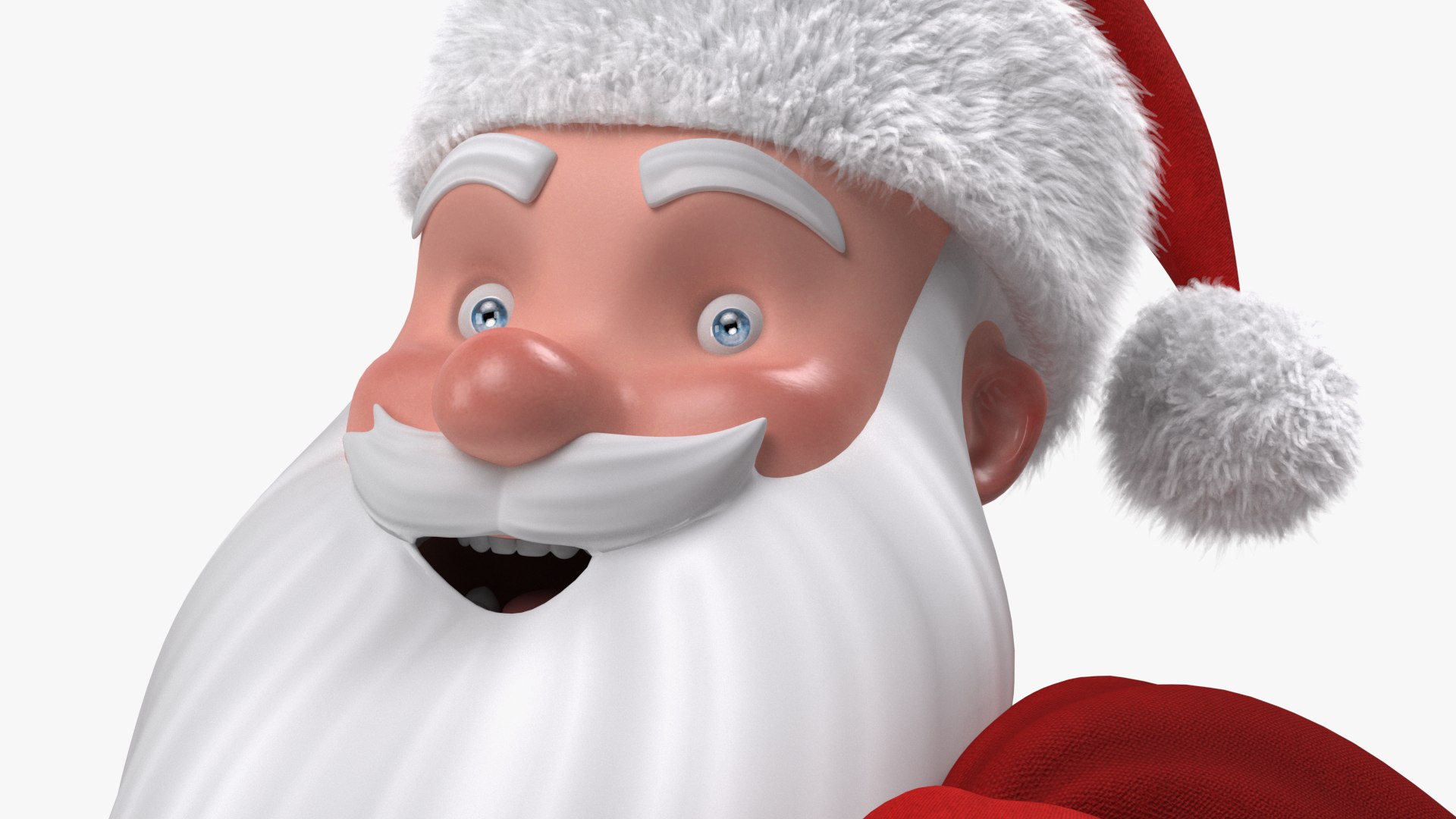 3D Santa Claus Cartoon Character Waving Pose Fur Model - TurboSquid 2168252