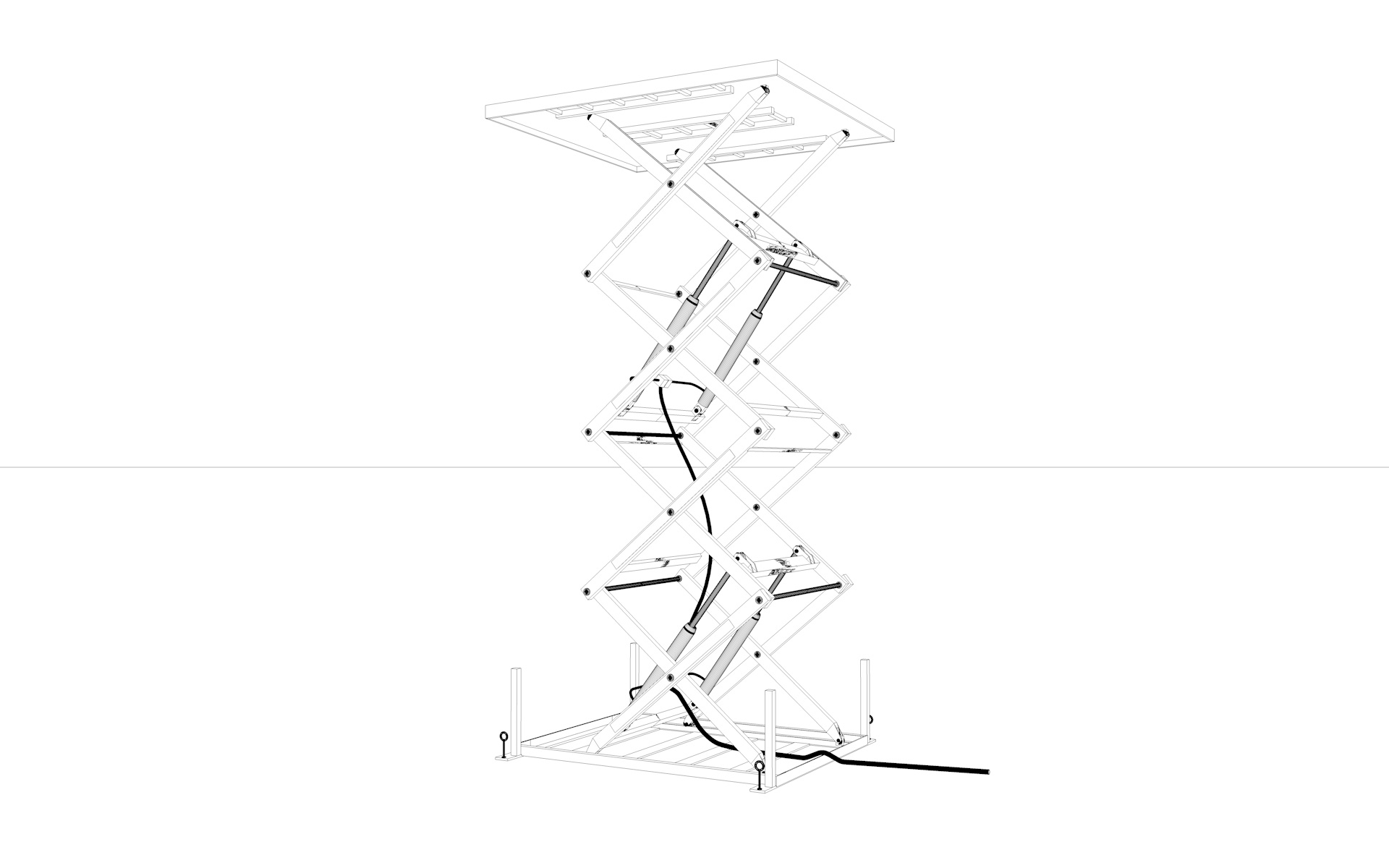 3D lifting goods platform model - TurboSquid 1709823