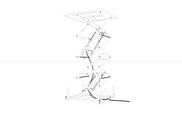 3D lifting goods platform model - TurboSquid 1709823