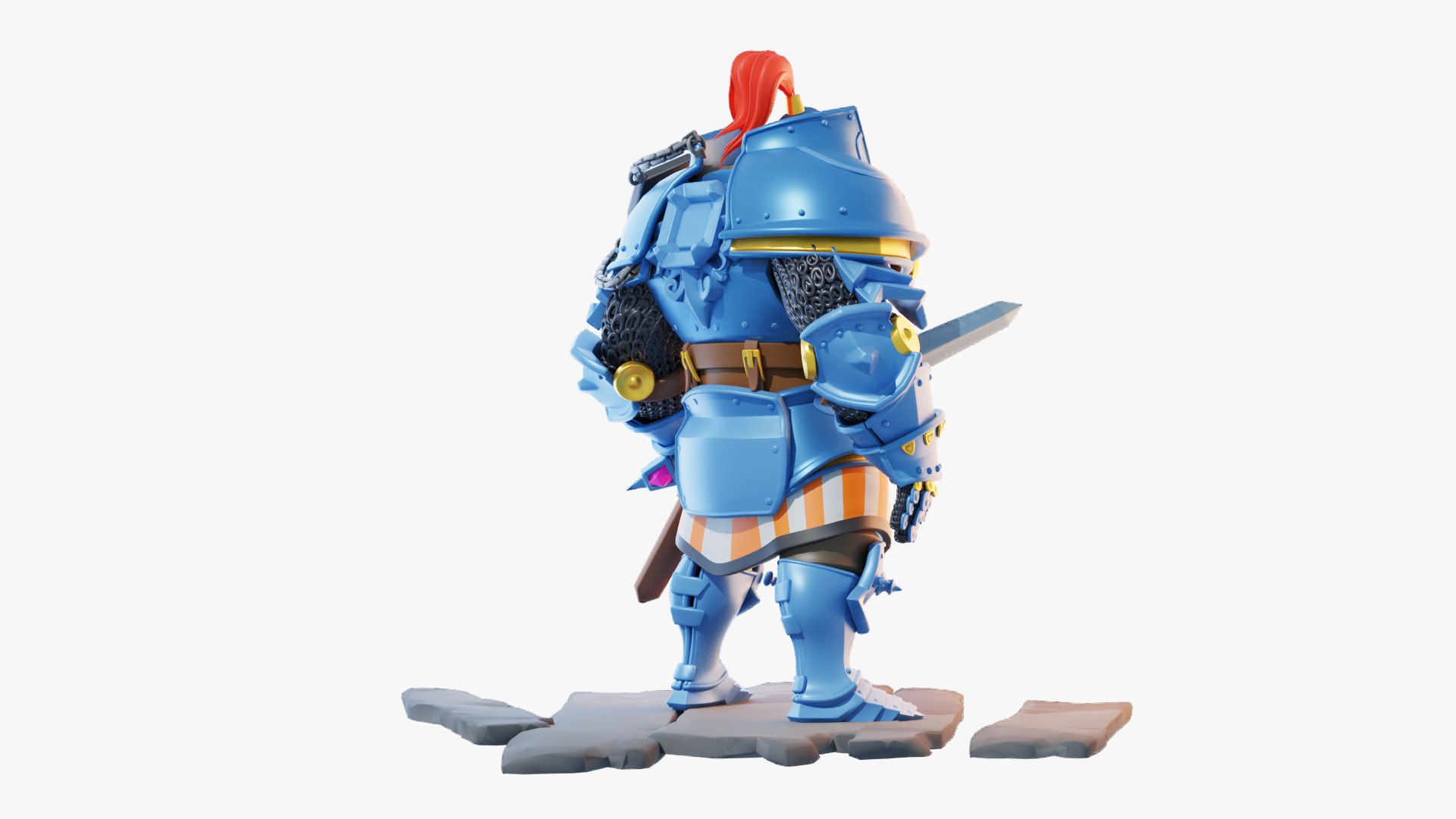 Stylized Cartoon Medieval Knight Hero 3D - TurboSquid 2092288