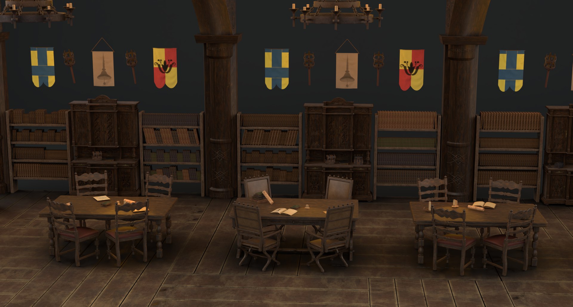 Medieval library 3D model - TurboSquid 1686069