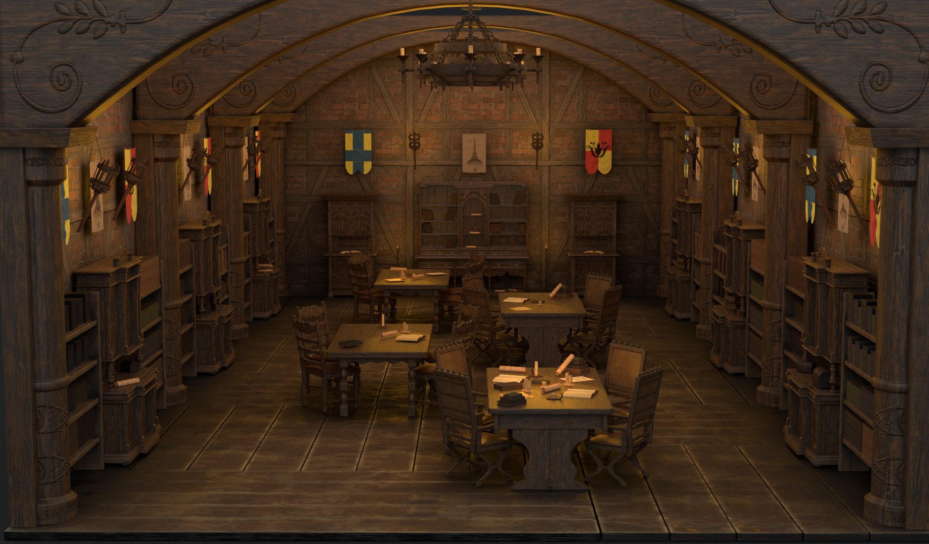 Medieval library 3D model - TurboSquid 1686069