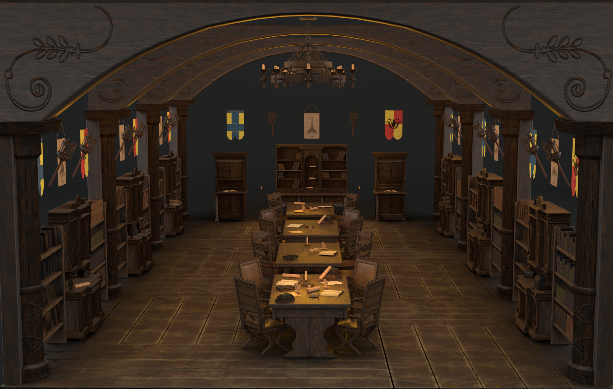 Medieval library 3D model - TurboSquid 1686069