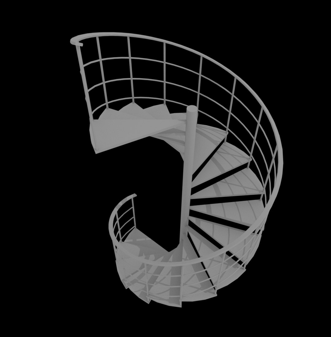 3d Staircase Stair Spiral