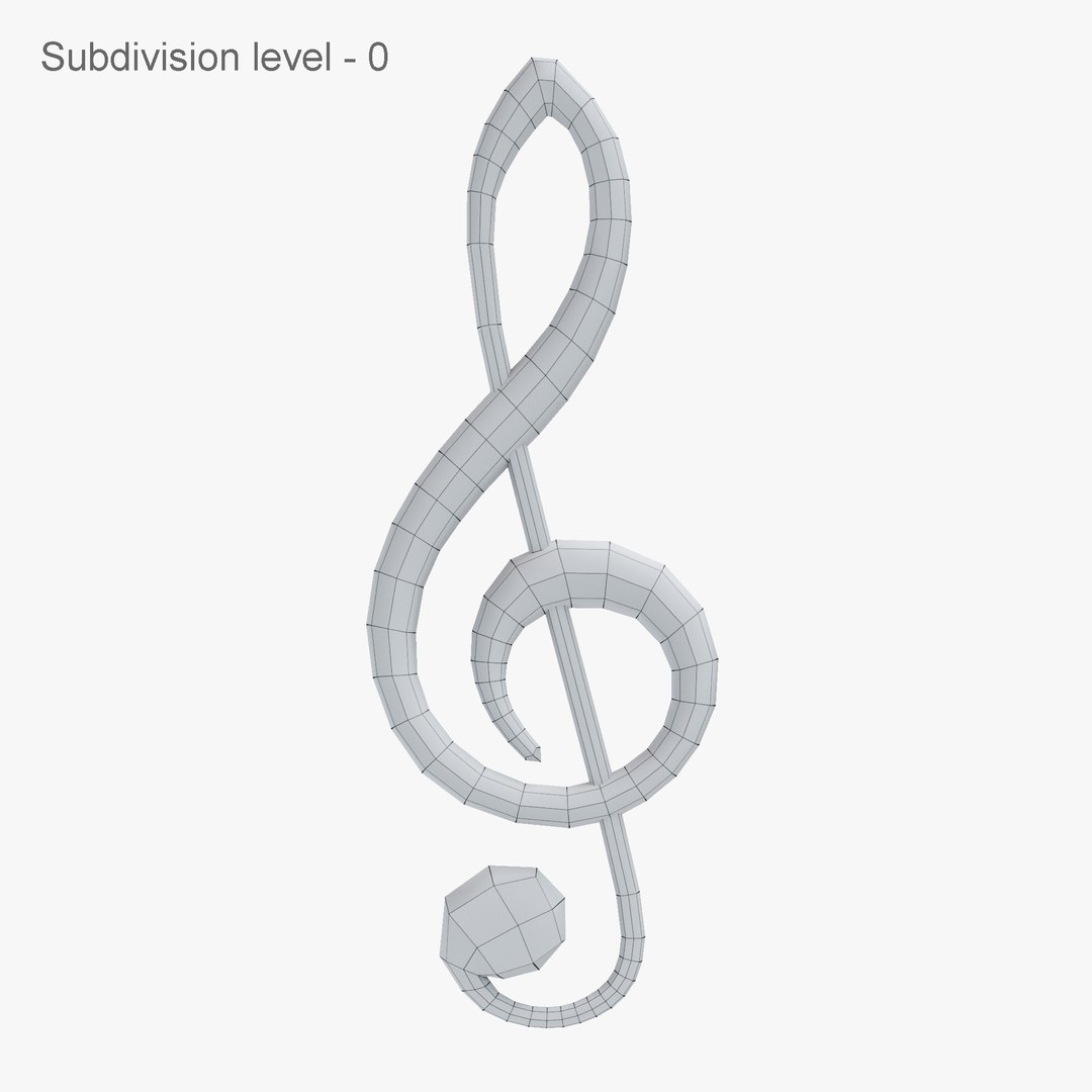 3D Clef Treble Key - TurboSquid 1687574