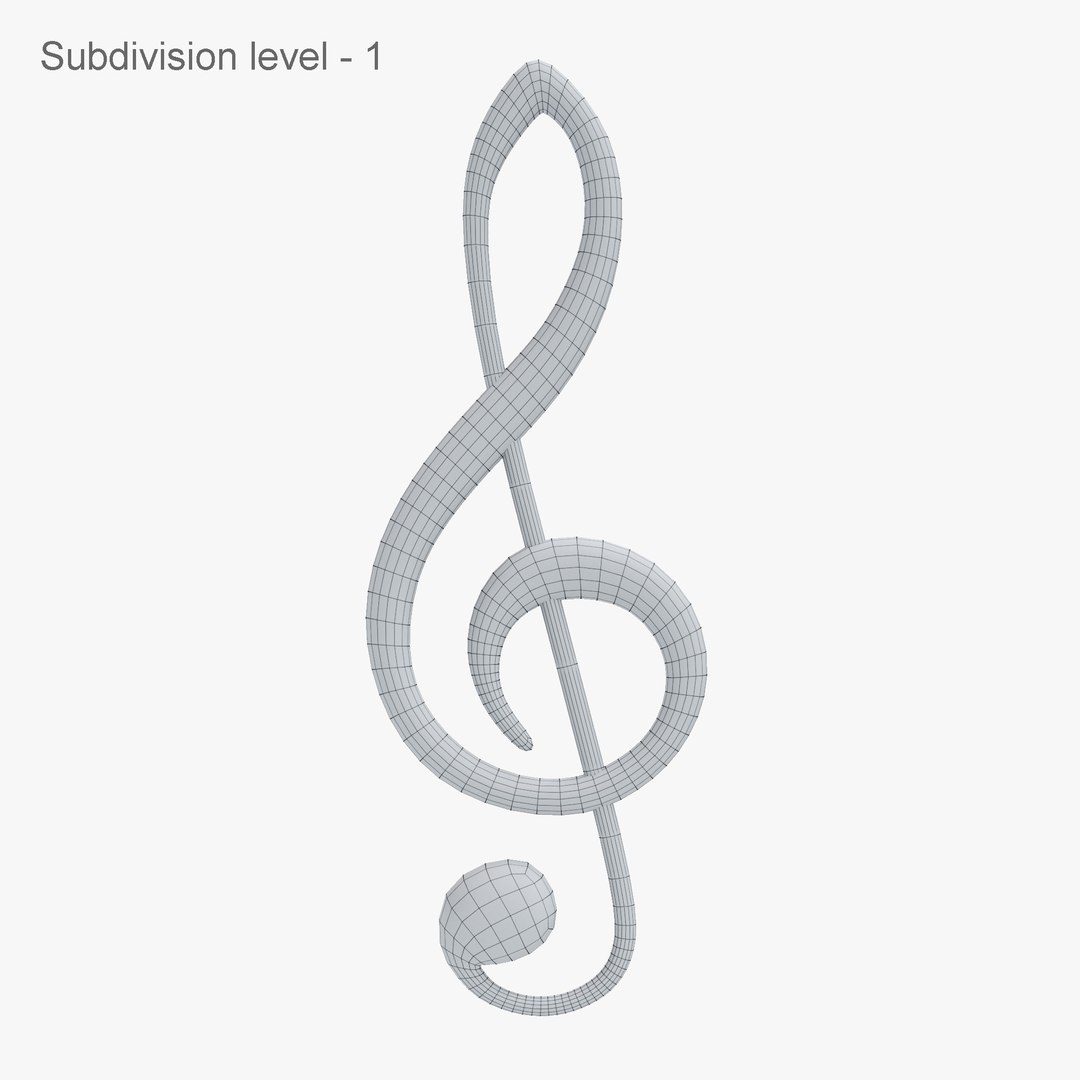 3D Clef Treble Key - TurboSquid 1687574