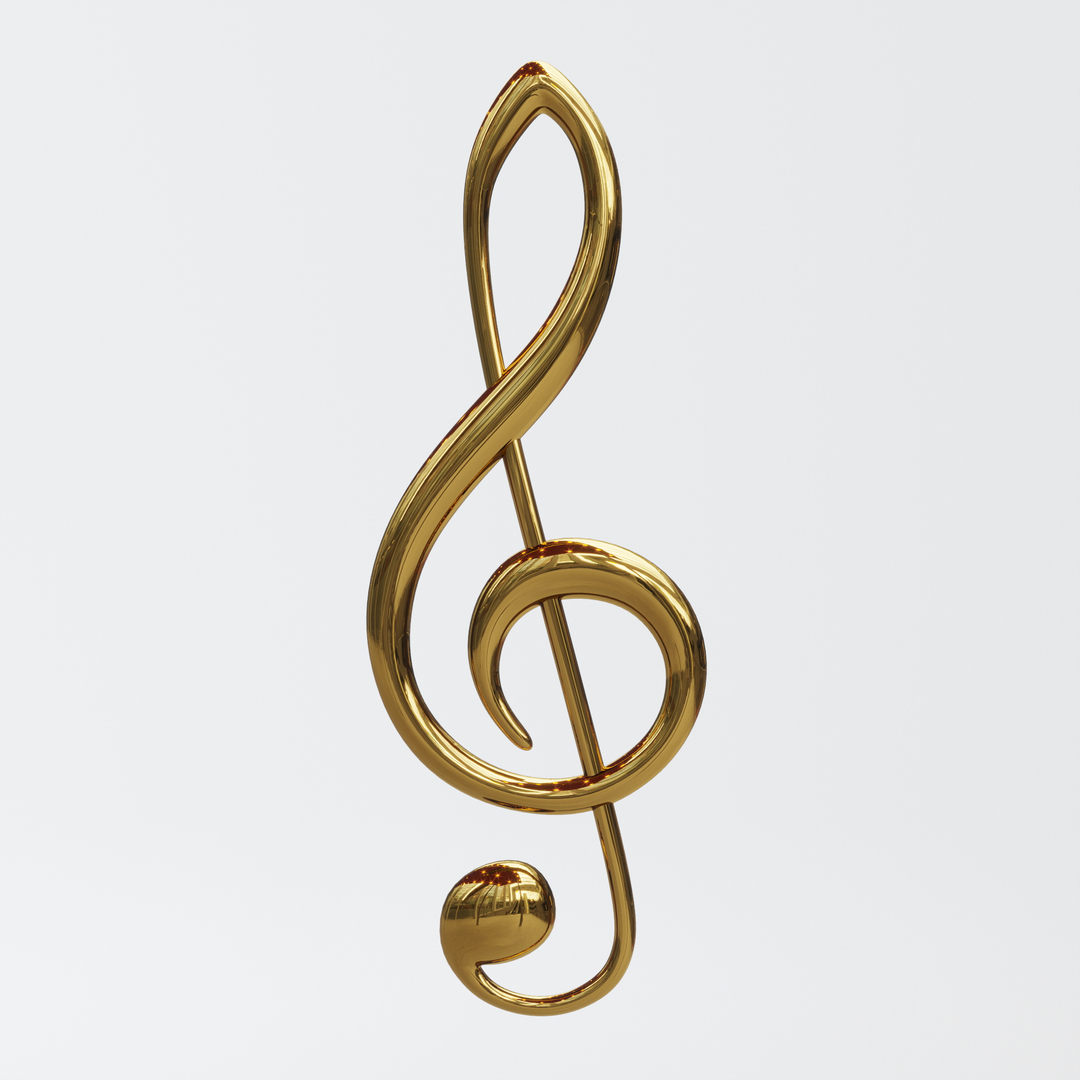 3D Clef Treble Key - TurboSquid 1687574