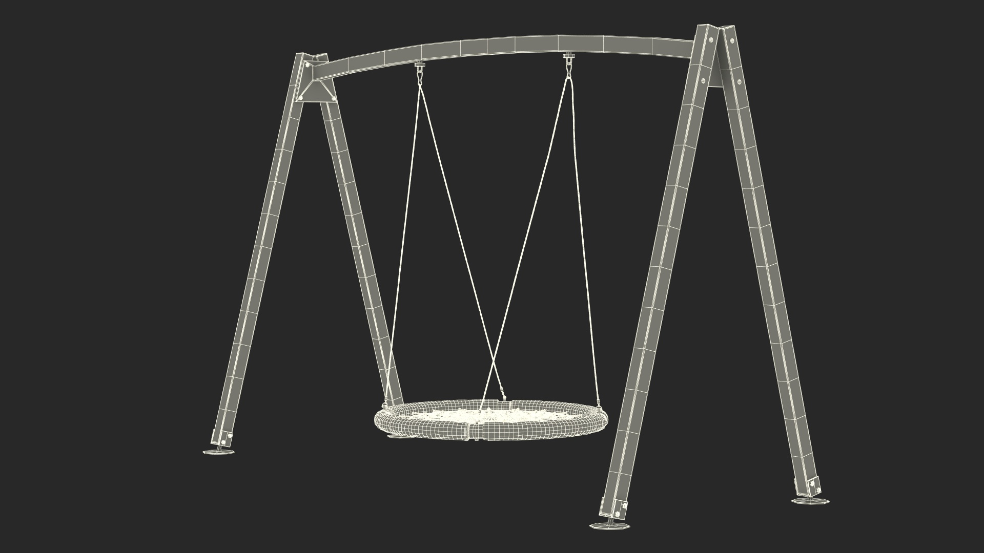 Net Swing for Kids Outdoor Red model - TurboSquid 2157056