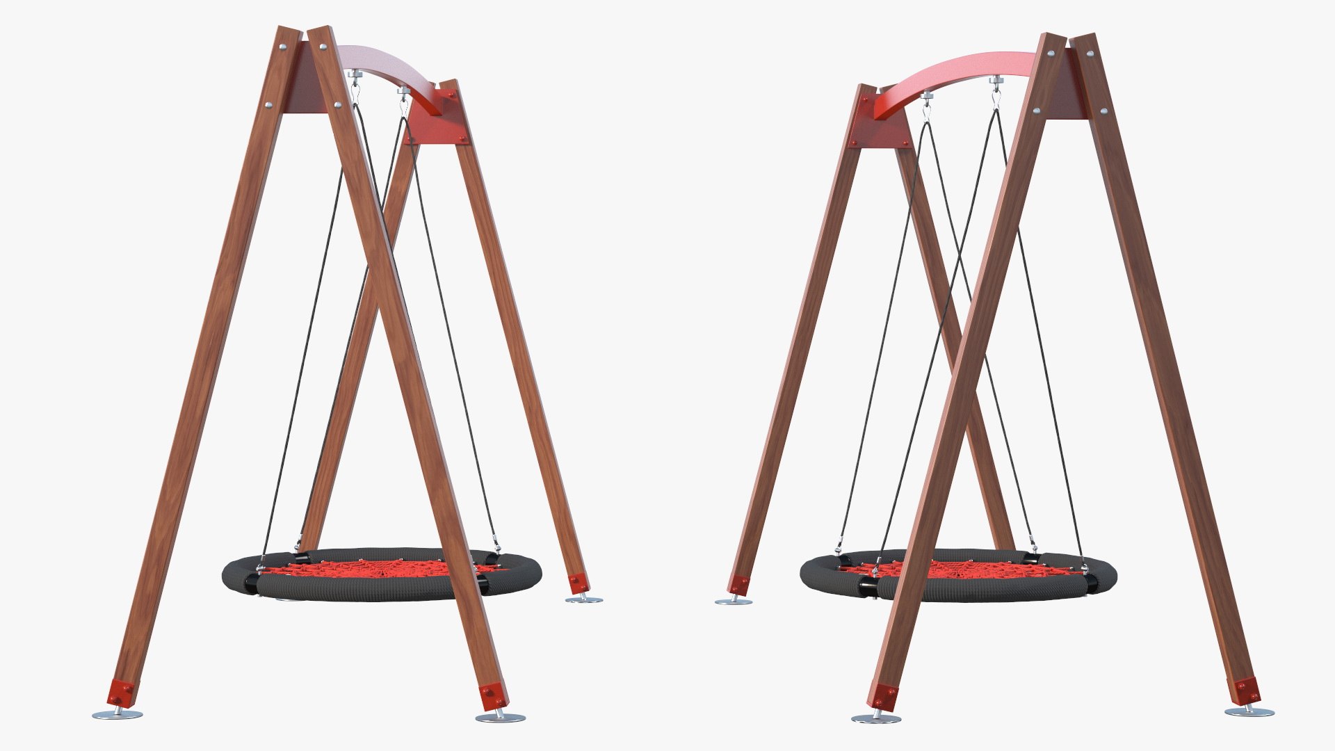 Net Swing for Kids Outdoor Red model - TurboSquid 2157056