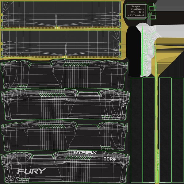 Kingston fury ddr4 ram 3D model - TurboSquid 1392183