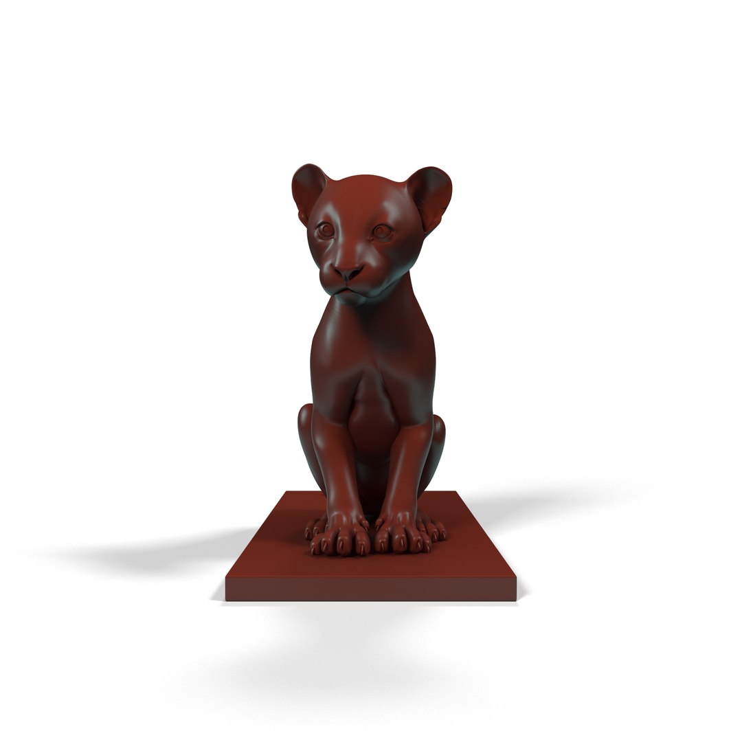 3D Silver Statue Of Panther On Stand For 3D Print - TurboSquid 2352021