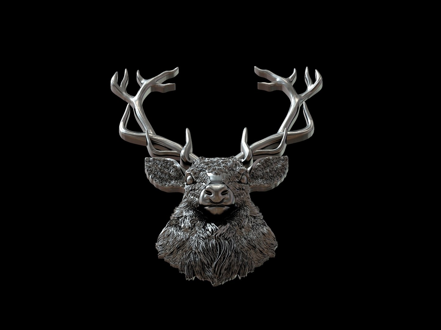3D Deer Head Bas Relief 3D Print Model Model - TurboSquid 1876331