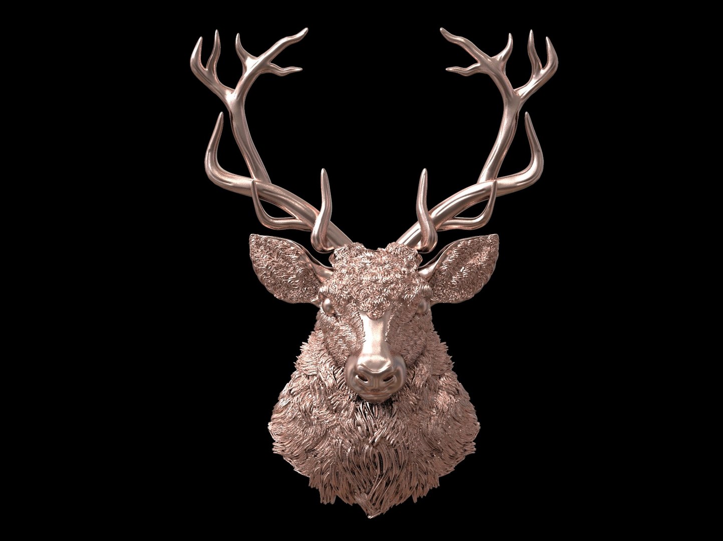 3D Deer Head Bas Relief 3D Print Model Model - TurboSquid 1876331