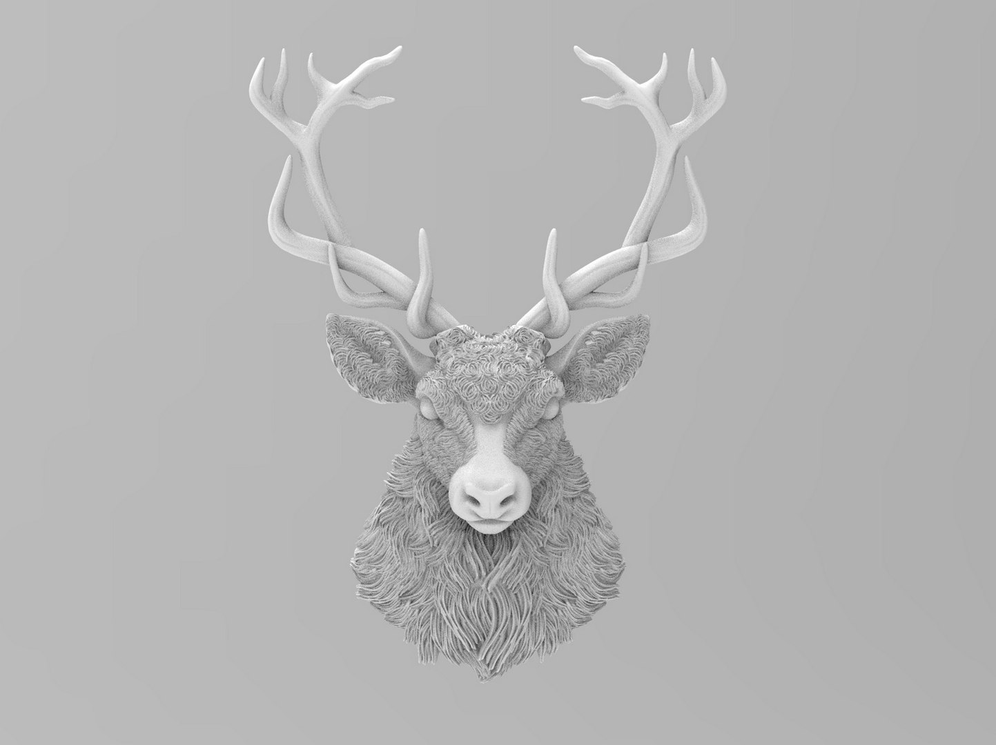 3D Deer Head Bas Relief 3D Print Model Model - TurboSquid 1876331