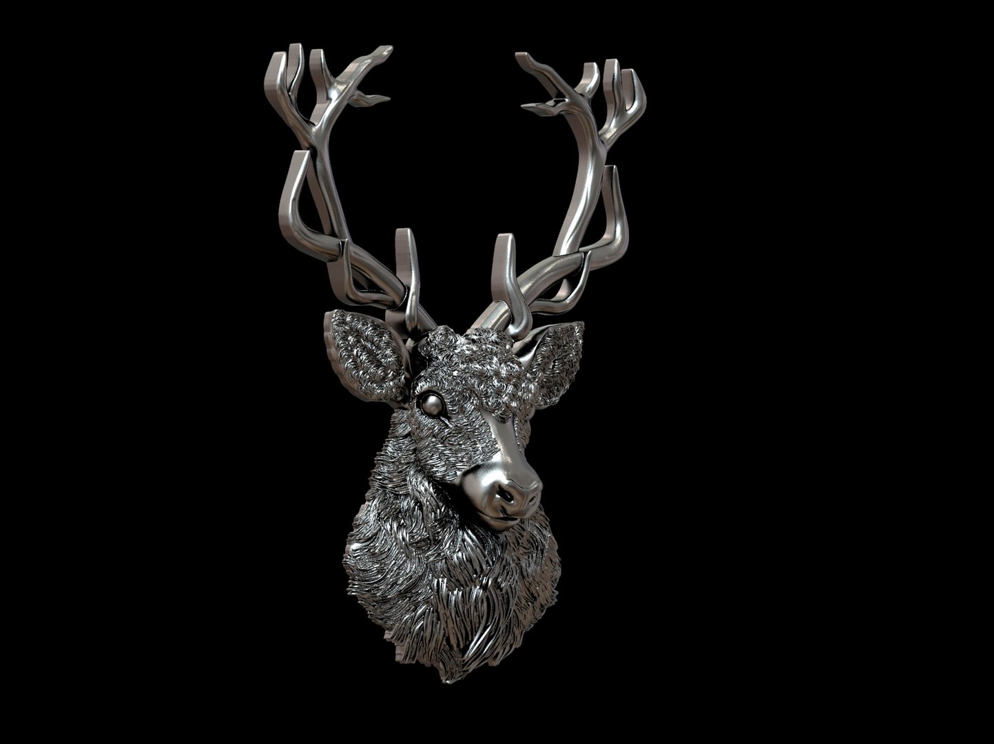 3D Deer Head Bas Relief 3D Print Model Model - TurboSquid 1876331