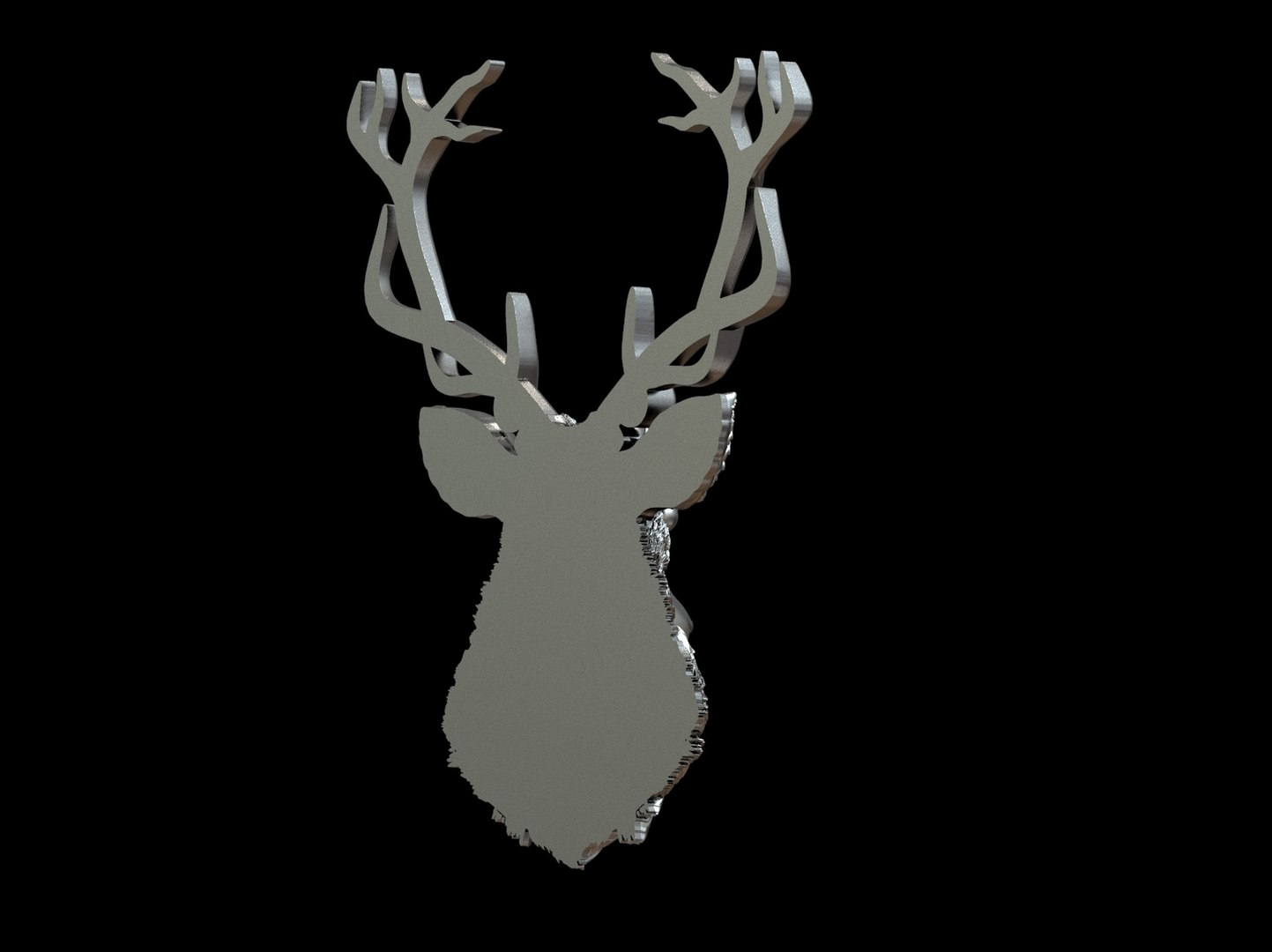 3D Deer Head Bas Relief 3D Print Model Model - TurboSquid 1876331
