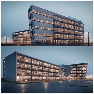 Building Glass Office Architecture 3D Model - TurboSquid 1447230